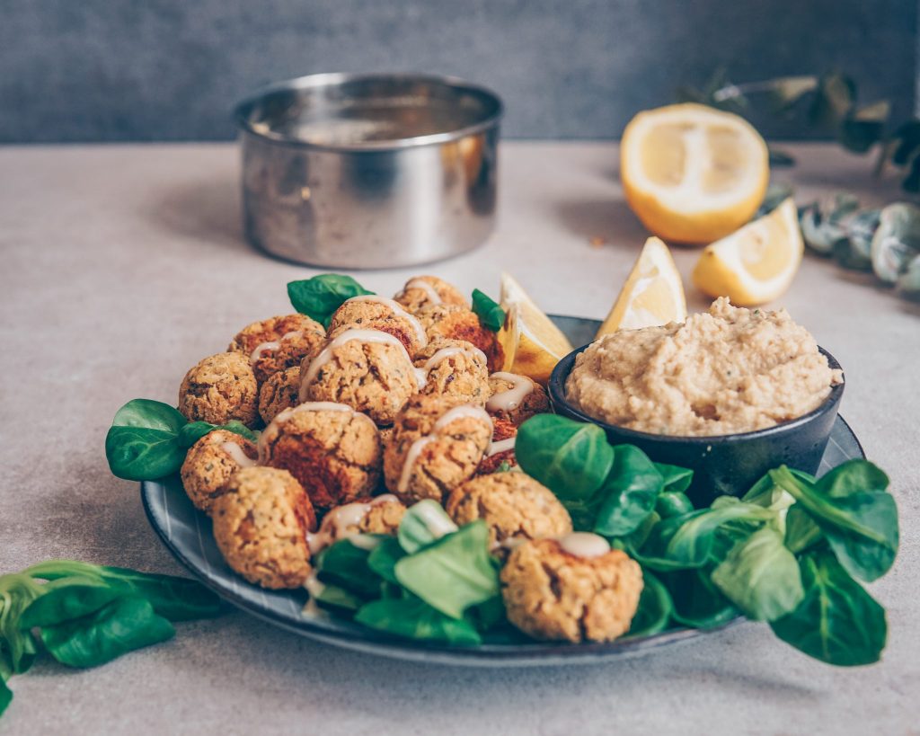 Quick Blender Tofu Chickpea Falafel | Annelina Waller